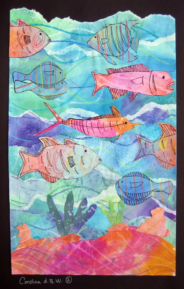 Watercolor Seascape Collages | Ms. Amsler's Artroom
