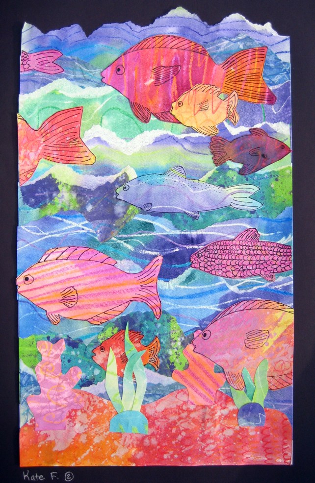 Watercolor Seascape Collages | Ms. Amsler's Artroom