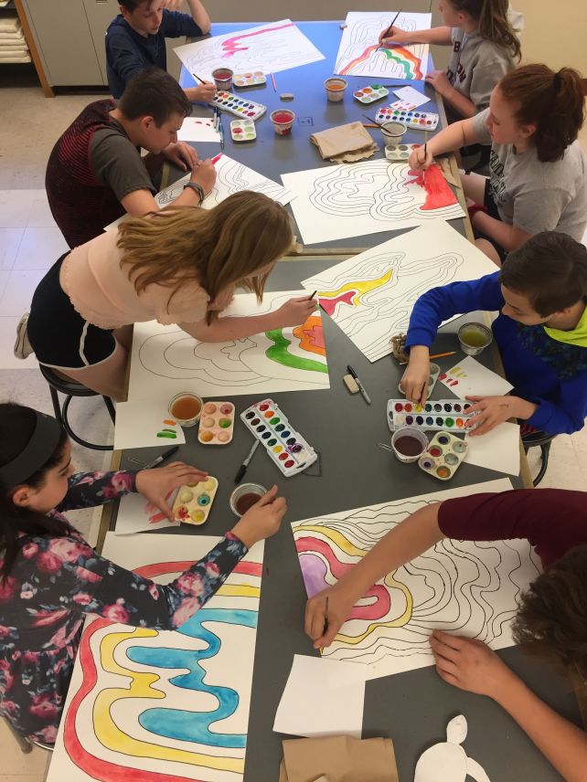 Jen Stark Inspired Collaborative Murals | Ms. Amsler's Artroom