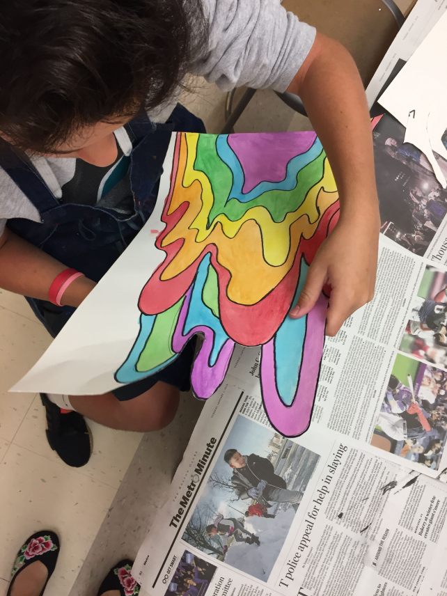 Jen Stark Inspired Collaborative Murals | Ms. Amsler's Artroom