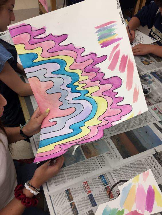 Jen Stark Inspired Collaborative Murals | Ms. Amsler's Artroom