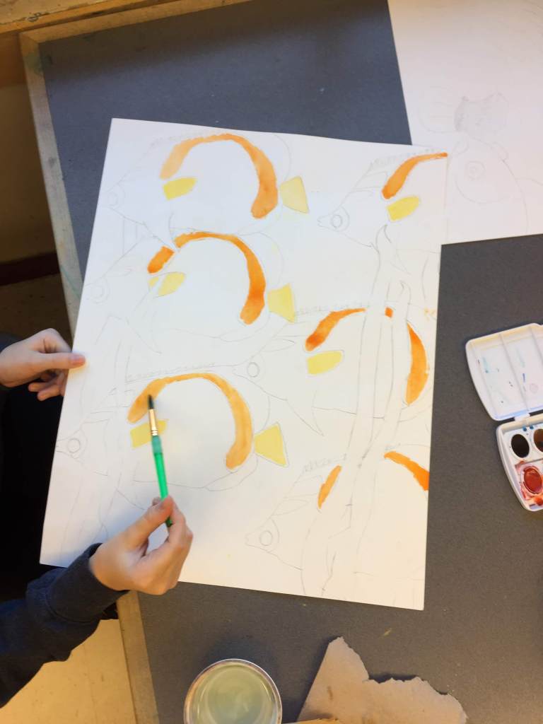 Watercolor and Crayon Resist Fish Paintings | Ms. Amsler's Artroom