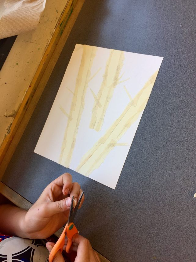 Masking Tape Birches: (Springtime, Step-By-Step!) | Ms. Amsler's Artroom
