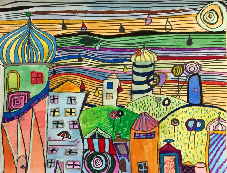Hundertwasser “Choose Your Own Adventure” Landscapes! | Ms. Amsler's ...