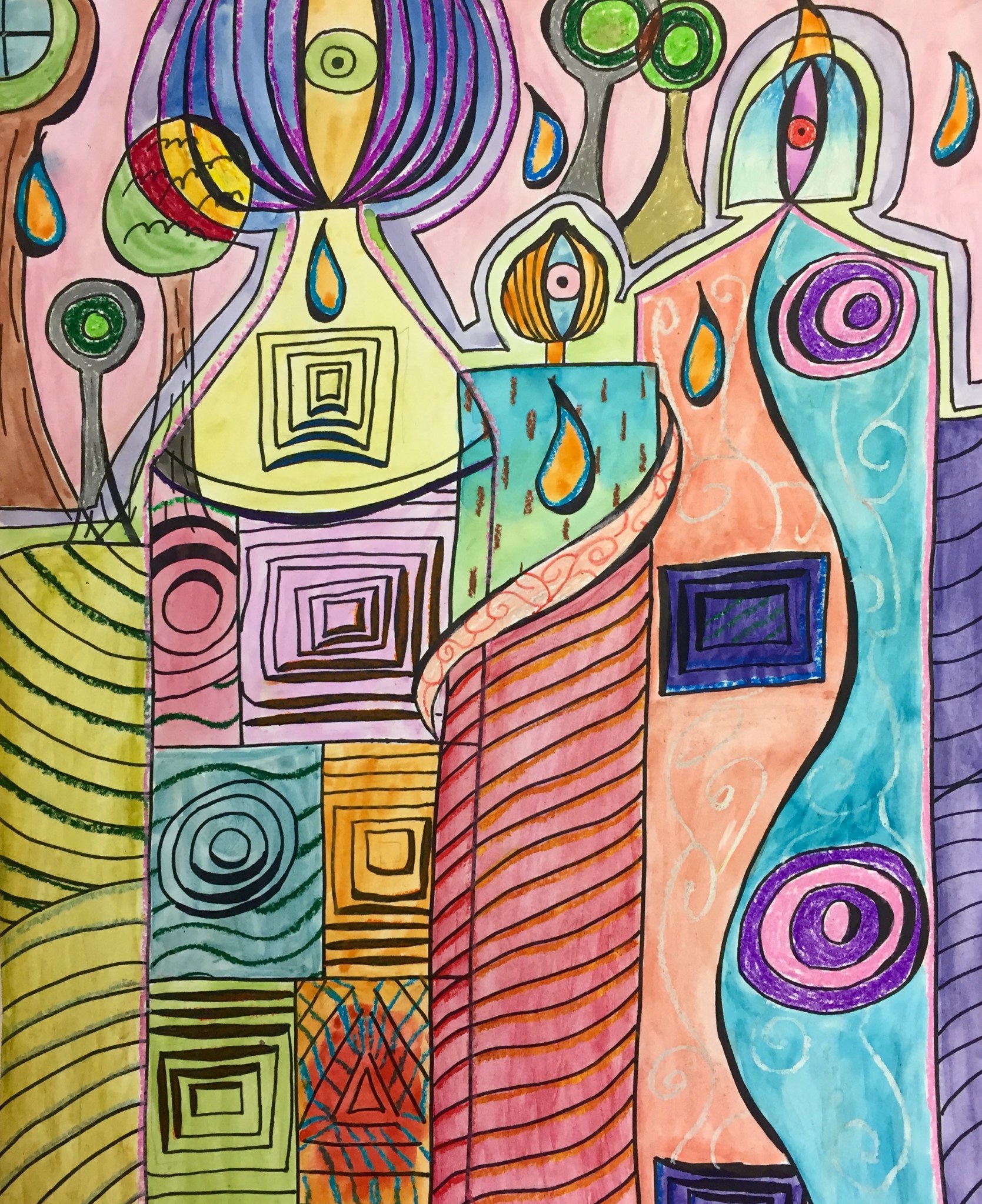 Hundertwasser “Choose Your Own Adventure” Landscapes! | Ms. Amsler's ...