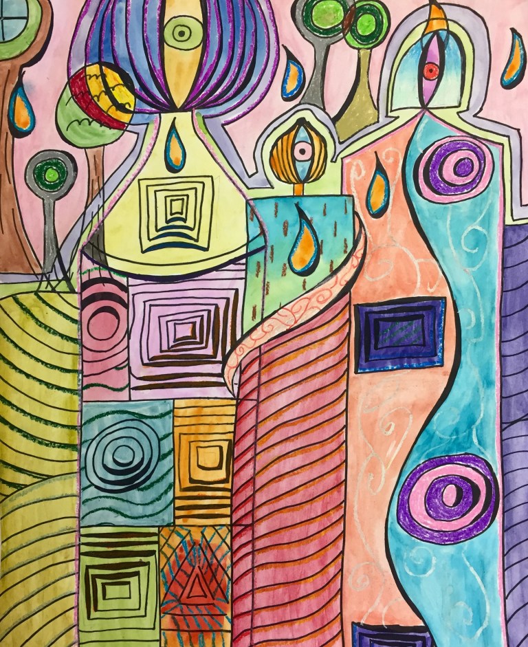 Hundertwasser “Choose Your Own Adventure” Landscapes! | Ms. Amsler's ...