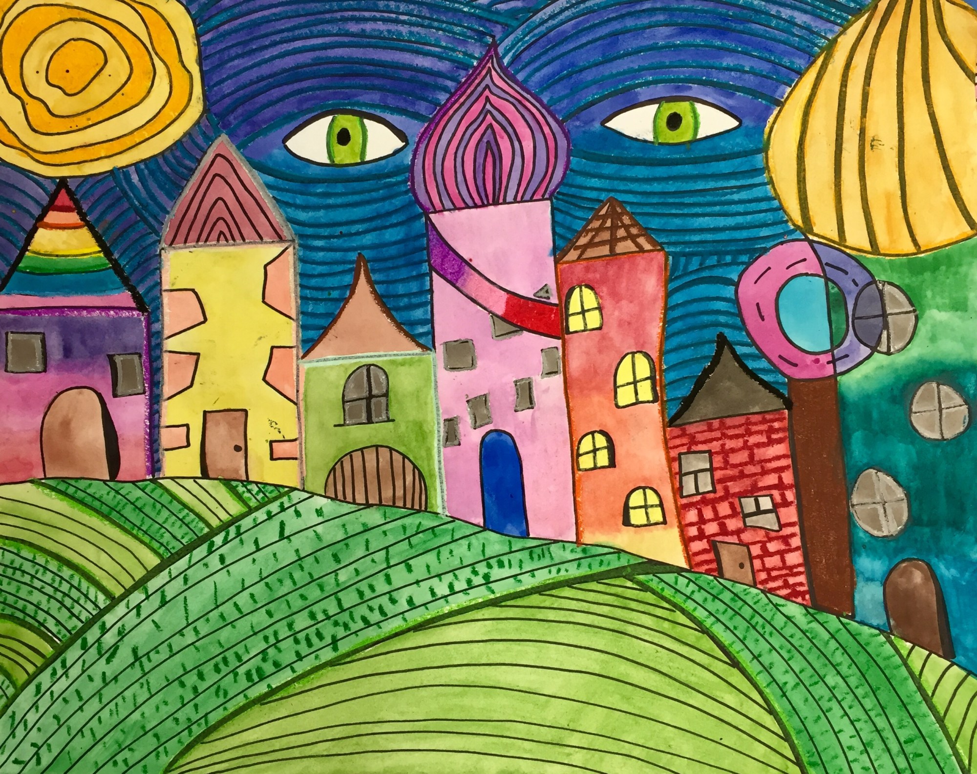 Hundertwasser “Choose Your Own Adventure” Landscapes! | Ms. Amsler's ...