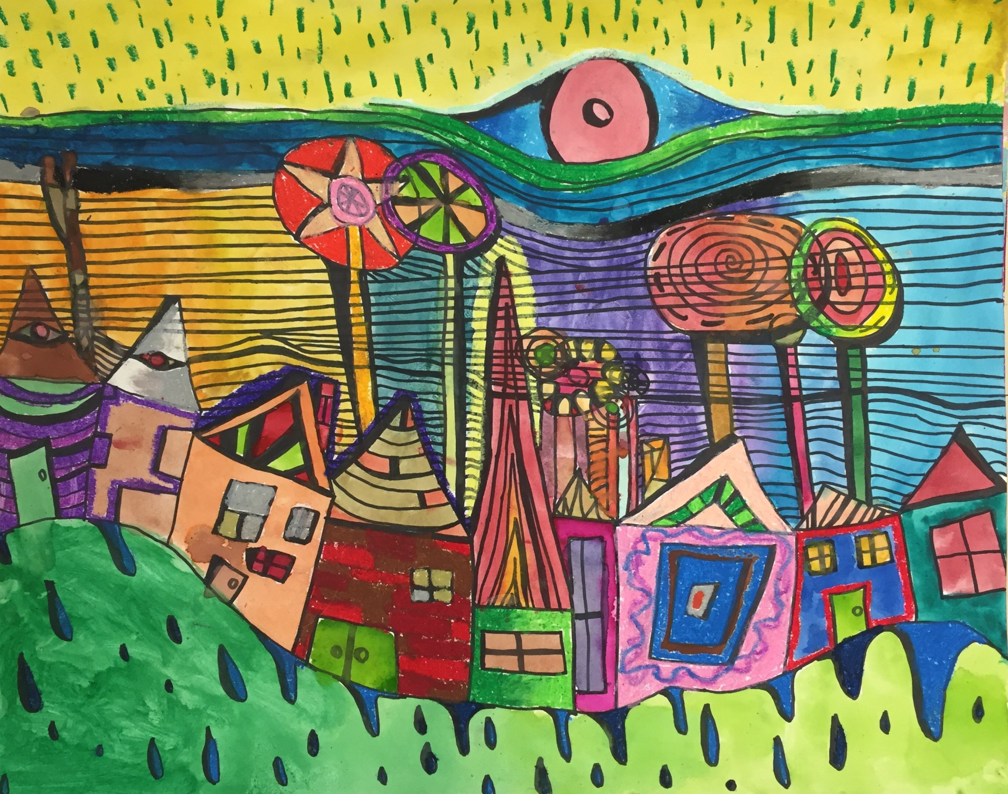 Hundertwasser “Choose Your Own Adventure” Landscapes! | Ms. Amsler's ...