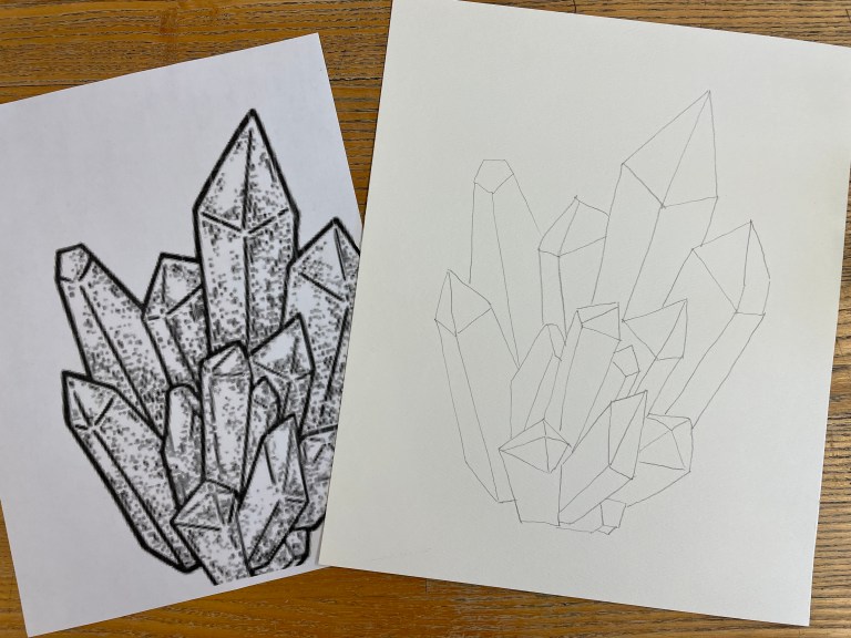 Crystal Gem Paintings | Ms. Amsler's Artroom