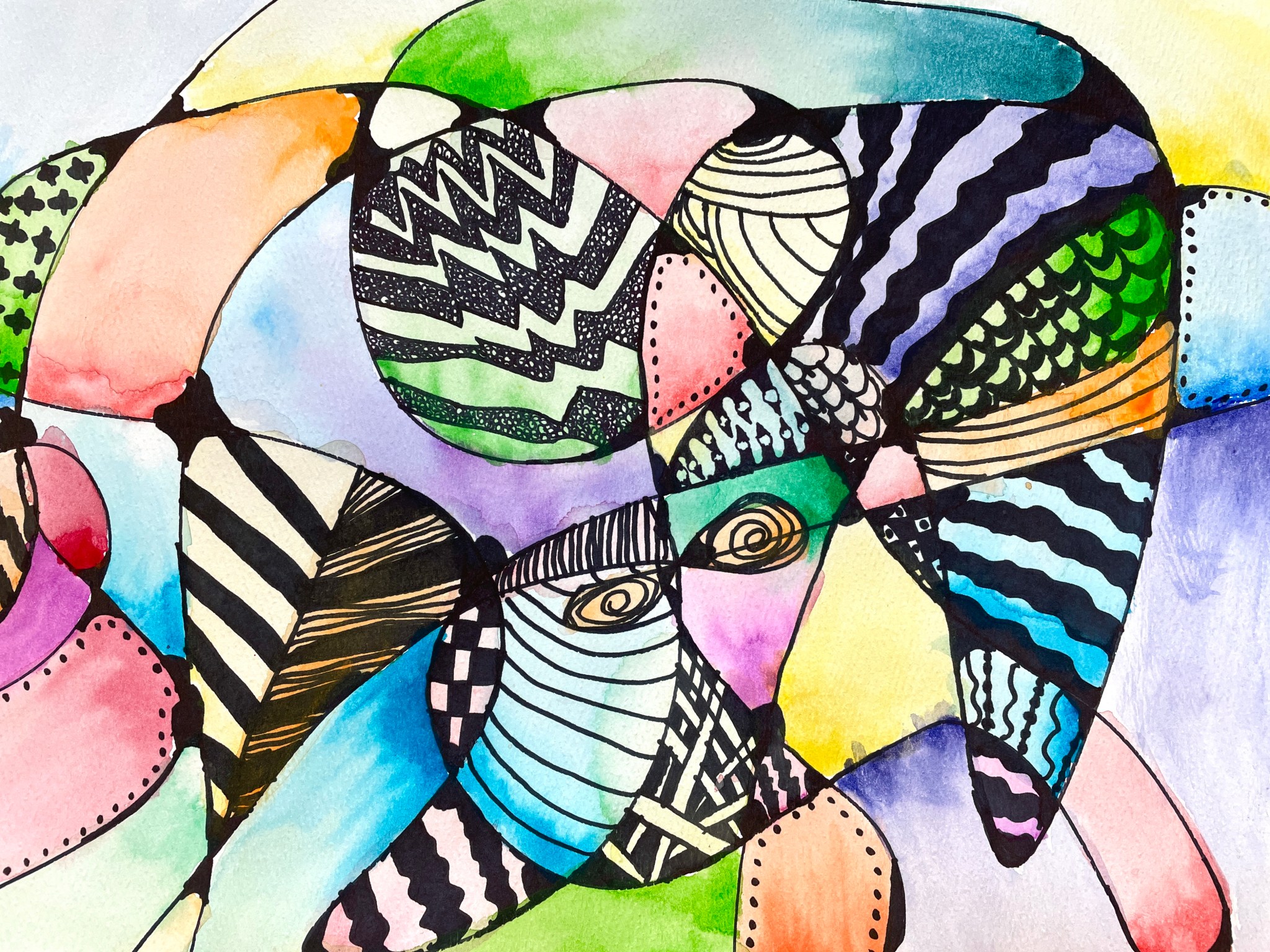 Neurographic Art…Embellished! | Ms. Amsler's Artroom