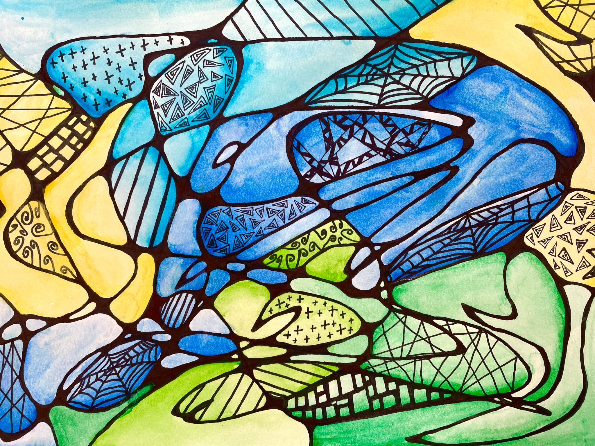 Neurographic Art…Embellished! | Ms. Amsler's Artroom