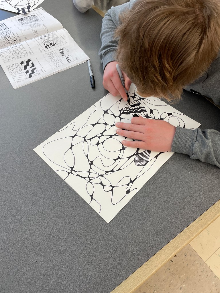 Neurographic Art…Embellished! | Ms. Amsler's Artroom