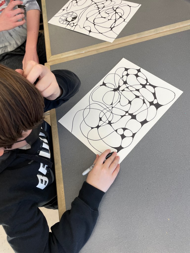 Neurographic Art…Embellished! | Ms. Amsler's Artroom