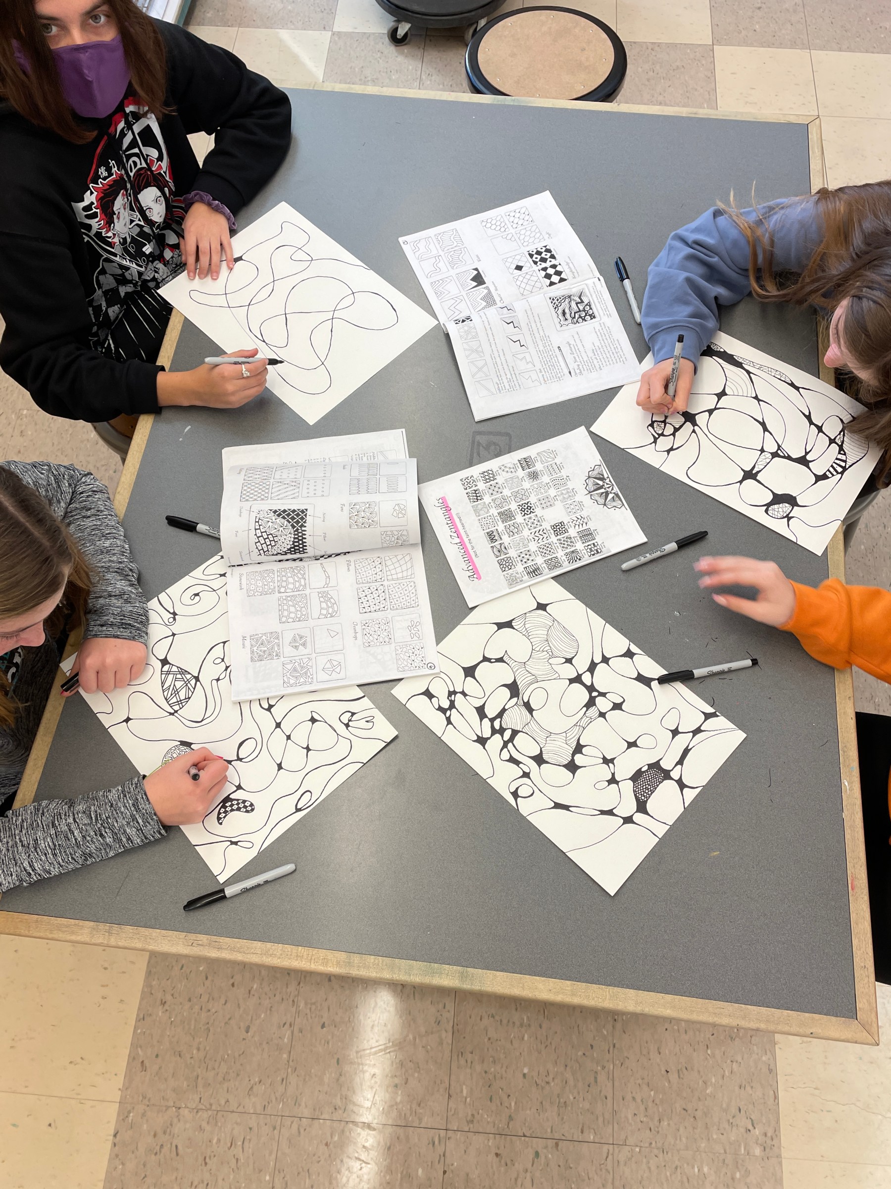 Neurographic Art…Embellished! | Ms. Amsler's Artroom