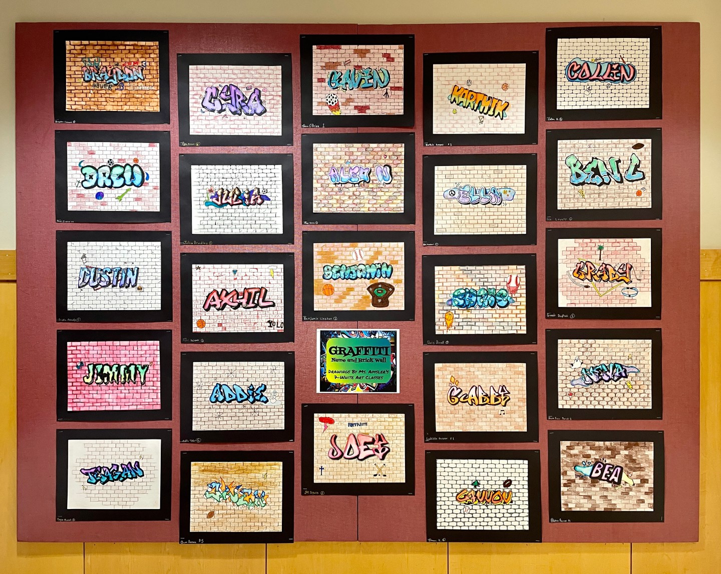 Easy Graffiti! Brick Wall and Name Design | Ms. Amsler's Artroom
