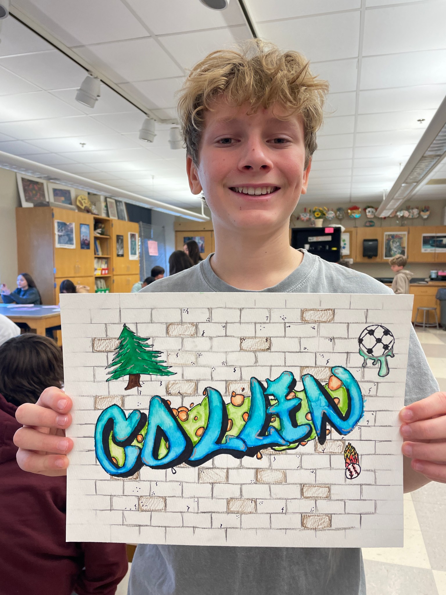 Easy Graffiti! Brick Wall and Name Design | Ms. Amsler's Artroom