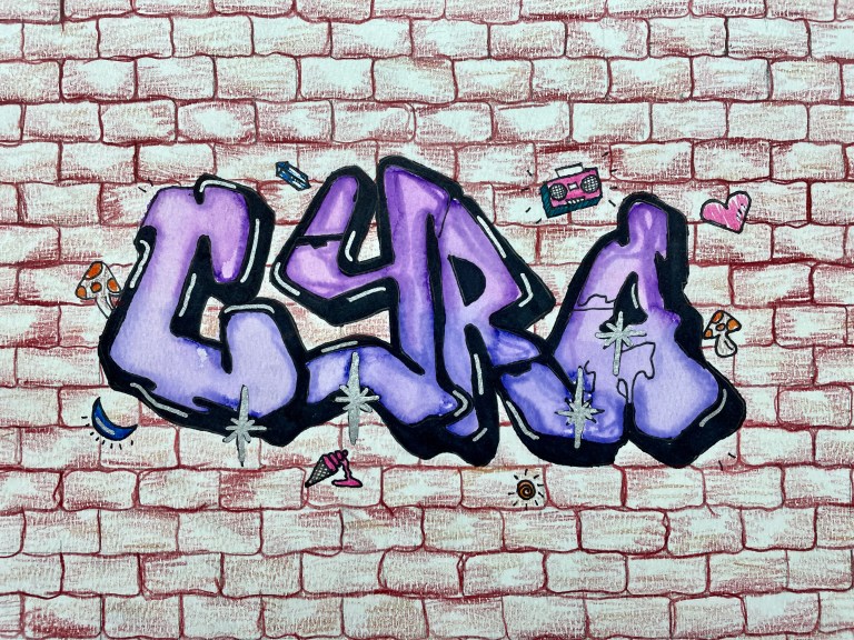 Easy Graffiti! Brick Wall and Name Design | Ms. Amsler's Artroom