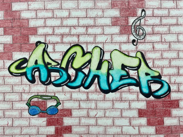 Easy Graffiti! Brick Wall and Name Design | Ms. Amsler's Artroom