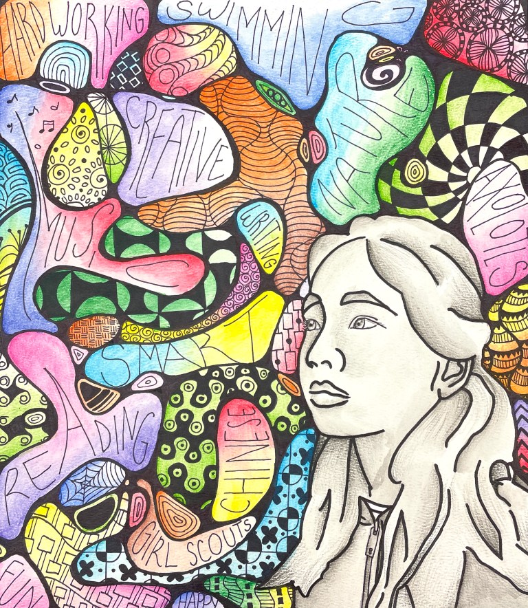 Neurographic Art Self Portraits | Ms. Amsler's Artroom