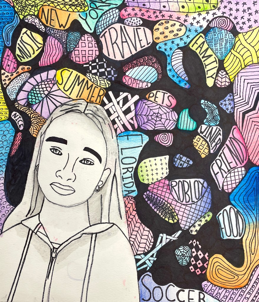 Neurographic Art Self Portraits | Ms. Amsler's Artroom