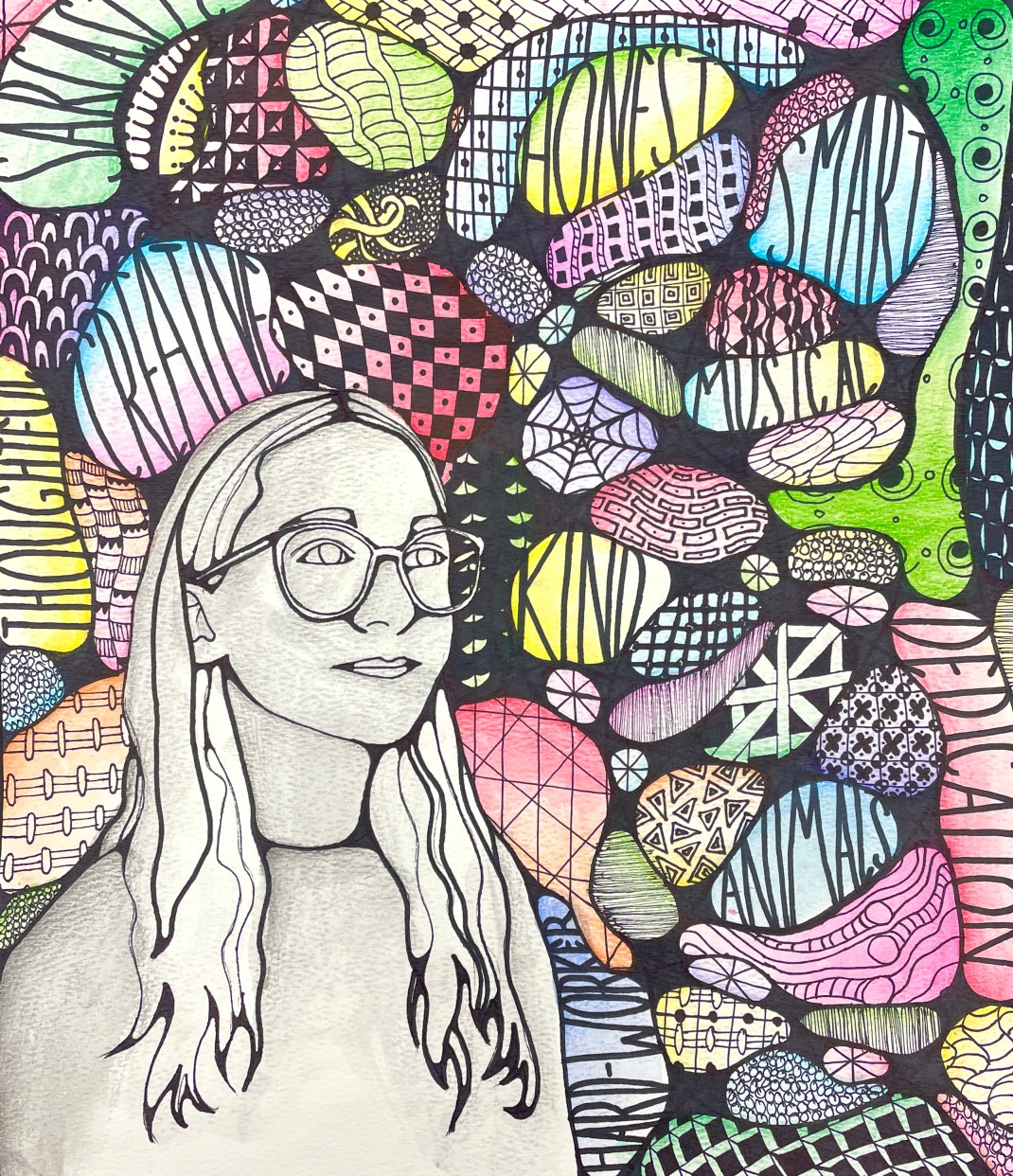 Neurographic Art Self Portraits | Ms. Amsler's Artroom