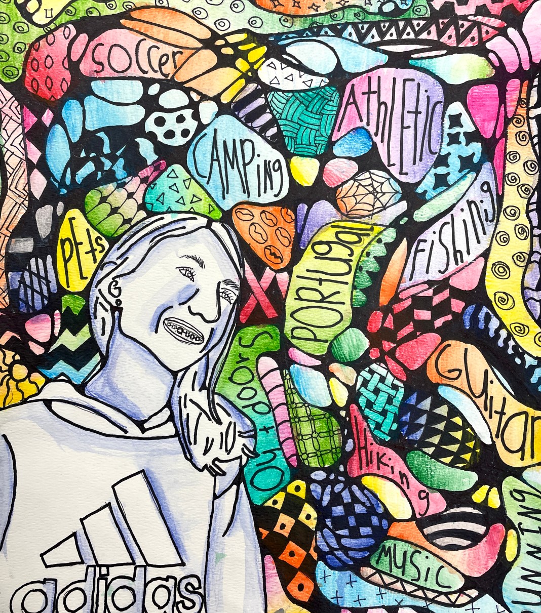 Neurographic Art Self Portraits | Ms. Amsler's Artroom