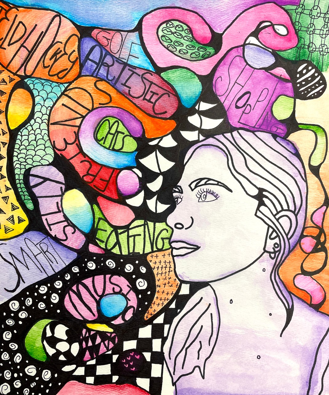 Neurographic Art Self Portraits | Ms. Amsler's Artroom