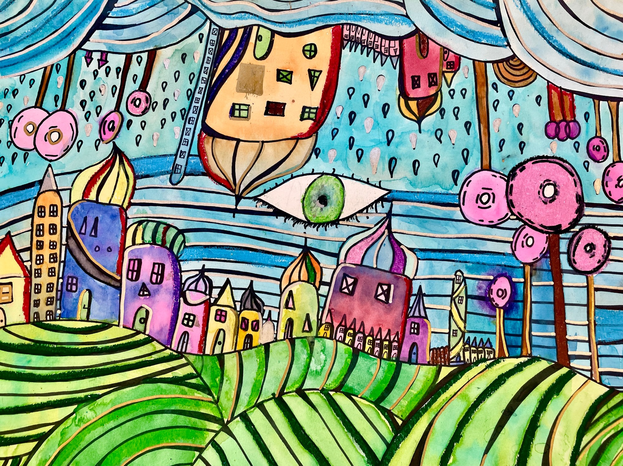Hundertwasser “Choose Your Own Adventure” Landscapes! | Ms. Amsler's ...