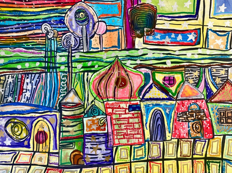 Hundertwasser “Choose Your Own Adventure” Landscapes! | Ms. Amsler's ...
