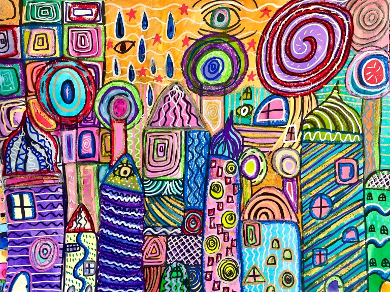 Hundertwasser “Choose Your Own Adventure” Landscapes! | Ms. Amsler's ...