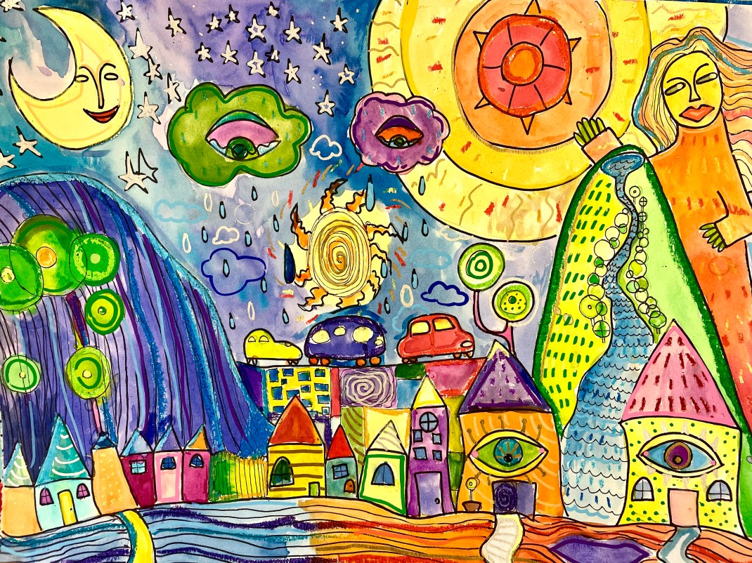 Hundertwasser “Choose Your Own Adventure” Landscapes! | Ms. Amsler's ...